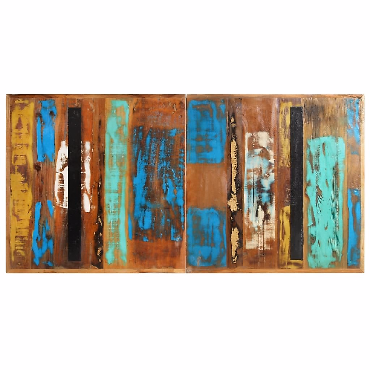 AJSEOYBS Large Dining Table,Industrial Rustic Kitchen Dining Room Table, Dinner Table for Kitchen, Living Room,Dining Table 55.1"x27.6"x29.9" Solid Reclaimed Wood