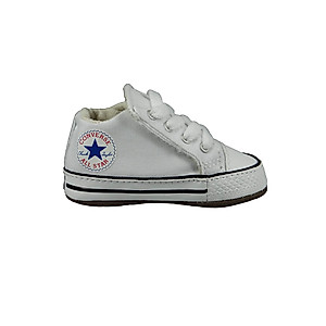 Converse Baby-Boy's Chuck Taylor All Star Cribster Canvas Color Sneaker, White/Natural Ivory/White, 2 M US Infant