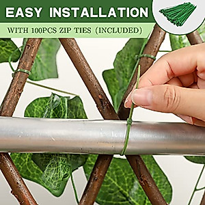 Veryhome Expandable Privacy Fence Screen Outdoor for Balcony Patio, Faux Ivy Fencing Panel, Artificial Hedges for Garden Backdrop Porch Pool Backyard - 2 Pack