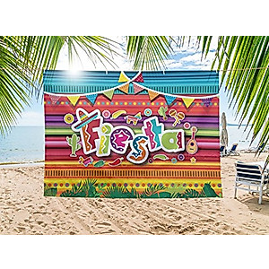 Fiesta Theme Photography Backdrop & Studio Props Kit, Cinco De Mayo Party Decorations, Mexican Photo Booth Background for Pictures, Summer Pool Mexicana Birthday Party Supplies