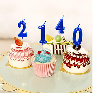 Blue Birthday Candles 1 Candle 1st One Year Cake Bady Roman Numberal Cool Number Candle No 10 11 12 13 14 15 16 17 18 19