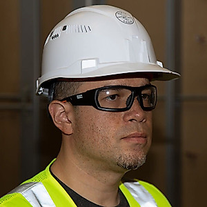 Klein Tools 60537 Safety Glasses, Professional PPE Protective Eyewear with Full Frame, Scratch Resistant and Anti-Fog, Indoor/Outdoor Lens