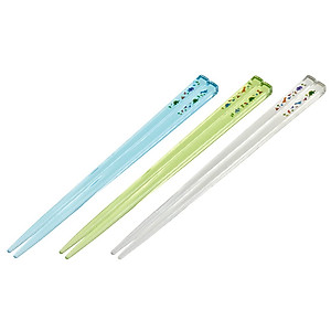 Skater AA2T-A Clear Acrylic Chopsticks, 6.5 inches (16.5 cm), Set of 3, Dinosaurus, Made in Japan
