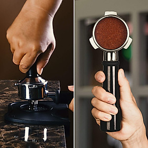 53mm Espresso Tamper, SANTOW Barista Coffee Tamper with Flat Stainless Steel Base – Professional Espresso Hand Tamper