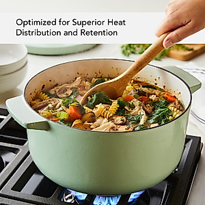 KitchenAid Enameled Cast Iron Dutch Oven/Casserole, 6 Quart, Pistachio