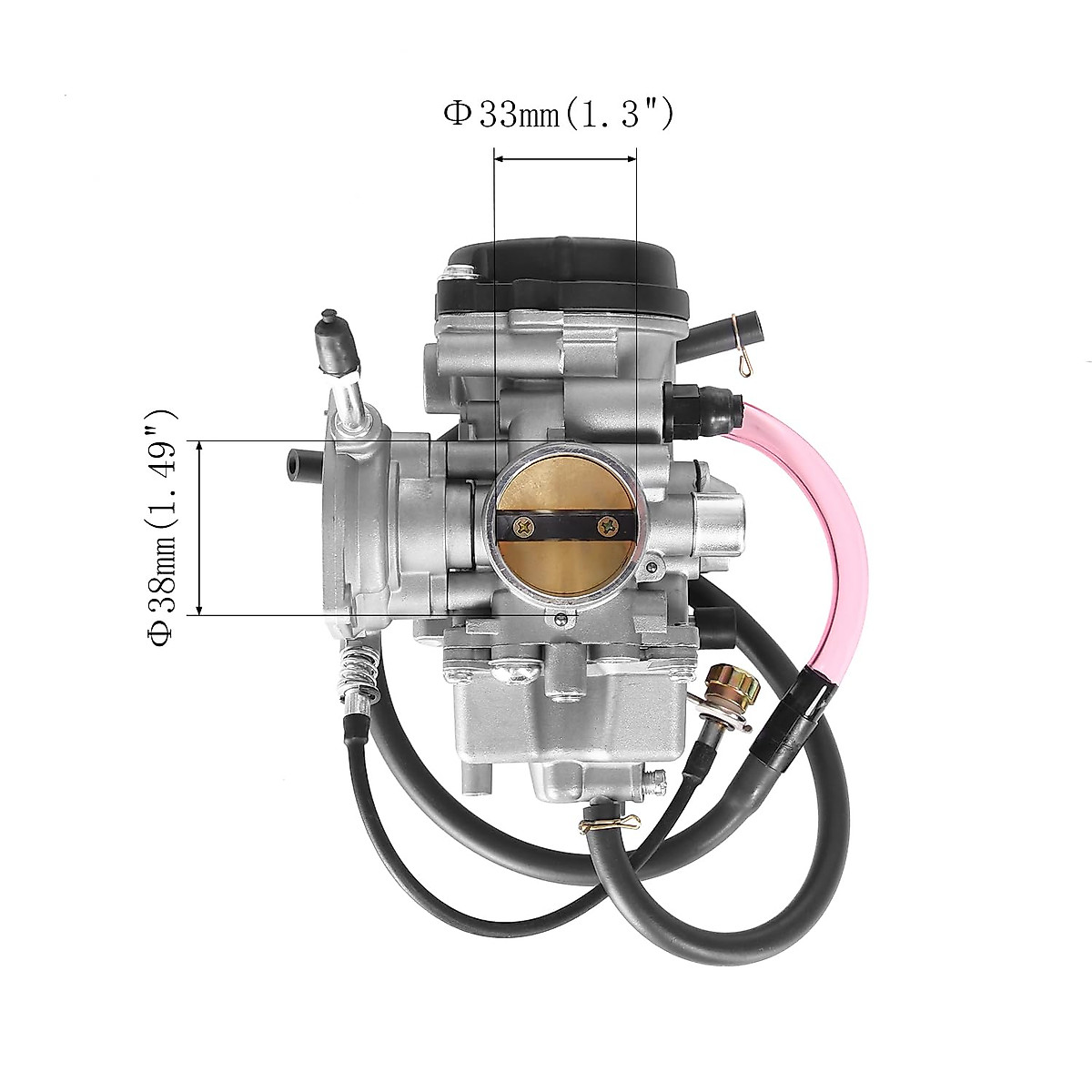 Carburetor Compatible with 2000-2006 Yamaha Big Bear 400 & Kodiak 400 YFM400, 2004-2006 Bruin 350, 2007-2012 Grizzly 350 450, 2006-2010 Wolverine 350 450 YFM 4x4 ATV Carb Replacement Parts