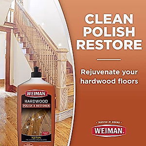 Weiman High-Traffic Hardwood Floor Polish and Restorer - Natural Shine, Removes Scratches, Leaves Protective Layer 32 fl. oz