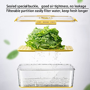 Refrigerator Organizer Bins Set,Stackable Produce Saver Organizer Bin Storage Containers with Removable Drain Tray for Fridge, Cabinets, Countertops and Pantry (Gray)