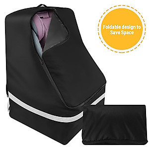 ZHSX Car Seat Travel Bag, Infant Seat Travel Backpack with Padded and Adjustable Shoulder Strap, Large Waterproof Carseat Carrier Bag/Dust-proof Carseat Travel Cover(Grey)