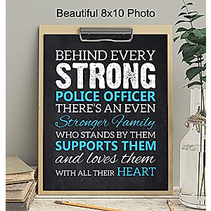 Police Officer Wall Decor Picture for Home, Apartment, Station, Office, Bedroom, Living or Family Room - Gift for Law Enforcement, First Responder, Policewoman, Policeman, Cop - 8x10 Photo Poster