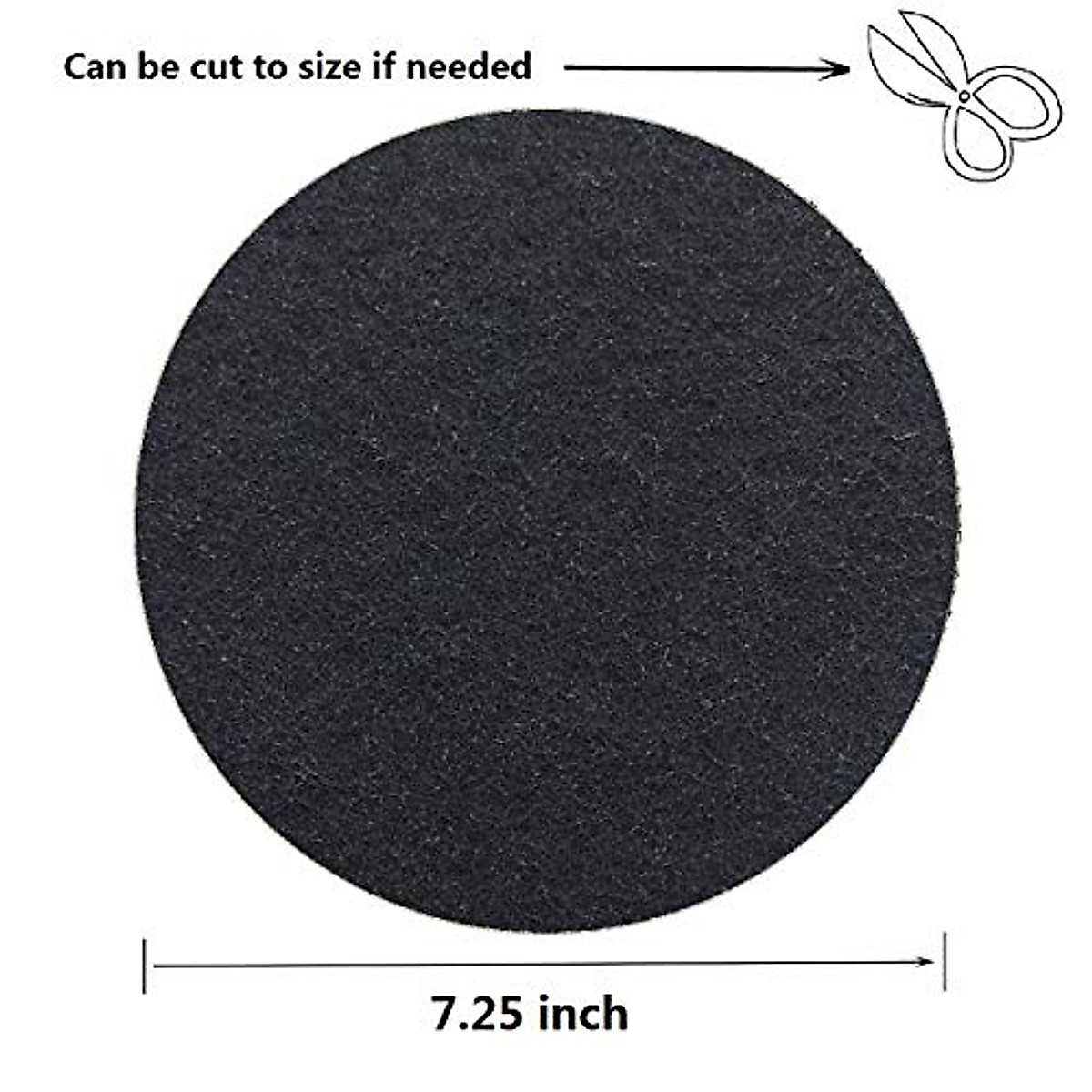 6 Pack Charcoal filters for Kitchen Compost Bins - Thickening Compost Bin Filters Activated Carbon Filters for Kitchen Compost Bin Filters Replacement, 0.4" Thickness