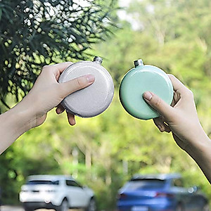 Cute Liquor Flask for Women,Junya Pretty Glitter Coating Whiskey Steel Flasks,Shining Rhinestone Cap,Portable Wine Flask for Drink Wedding Gifts for Women,5 oz (White)