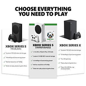 Xbox Series S Starter Bundle - Includes hundreds of games with Game Pass Ultimate 3 Month Membership - 512GB SSD All-Digital Gaming Console