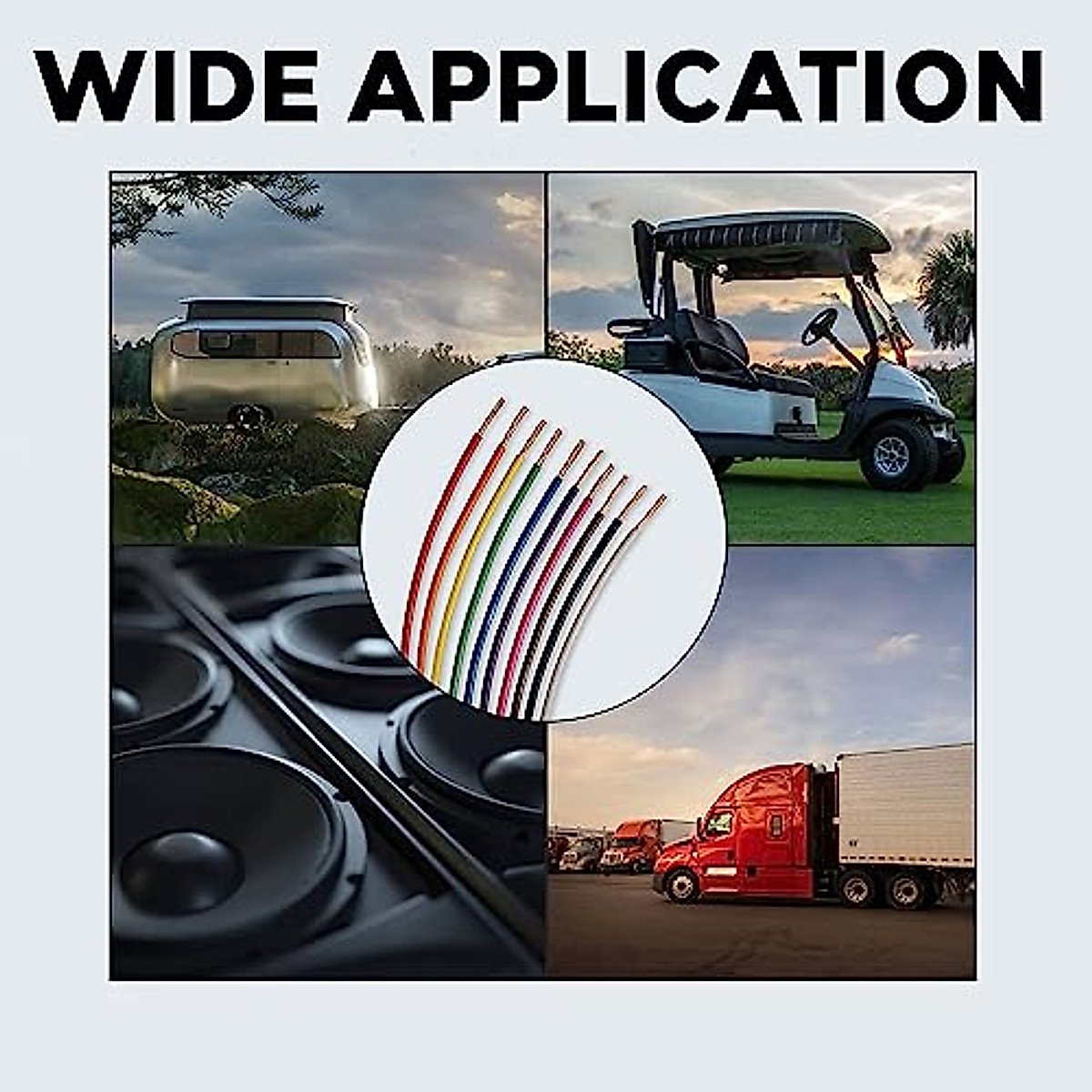 BEST CONNECTIONS 14 Gauge Automotive Primary Wire (50ft Each – 7 Color Bundle Set)– Durable Primary/Remote, Power/Ground Electrical Wire for Trailer, Car Audio, Lighting Circuits– 350ft Total