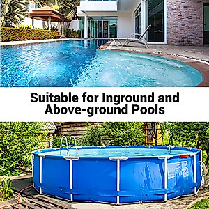 Rock&Rocker Upgraded Powerful Automatic Pool Cleaner, Robotic Pool Vacuum Cleaner with Wall Climbing, Two Larger Filter Baskets and 50FT Floated Cord, Easy to Clean Above/In-ground Swimming Pool