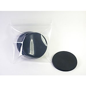 Hedral Value Pack of 6 - 60MM Round Black Miniature Dreadnought Model Bases for Tabletop or Miniature Wargames