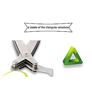 Joyoldelf Gourmet Herb Scissors Set - Master Culinary Multipurpose Cutting Shears with Stainless Steel 5 Blades, Herb Stripper, Safety Cover and Cleaning Comb for Cutting Cilantro Onion Salad