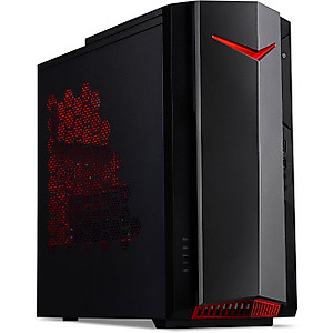 acer Nitro 50 Gaming Desktop Computer | 12th Generation Intel Hexa-Core i5-12400F (Beats i7-10700F) | 64GB DDR4 2TB SSD | Nvidia GeForce GTX 1650 4GB Graphic | USB-C DVI Win11 Black + HDMI Cable