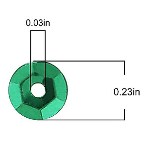 DIYASY 9800 Pcs 6MM Bulk Loose Sequins, 22 Colors Round Embroidery Sequins Cup Craft Sequins with Holes for DIY.