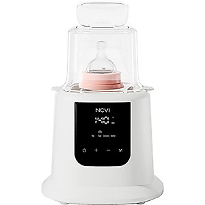 NCVI Baby Bottle Warmer, Milk Warmer Fast Heating, Defrosting Food Heater, Steam Sterilizer, with LCD Display, Timer, Temperature Control, Auto Shut-Off, BPA Free, for Breastmilk, Formula and Food