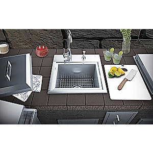 SUNSTONE B-PS21 Commercial Sink with Lid and Cutting Board, 21-Inch