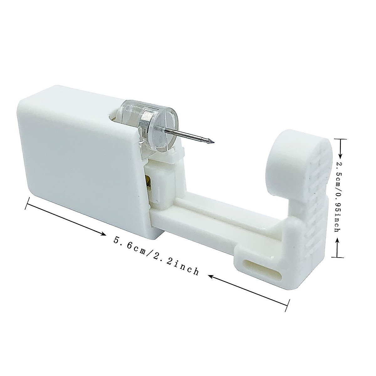 2Pcs Disposable Sterile Ear Piercing kit, self piercing earrings Gun,A fun at home piercing kit (Black)