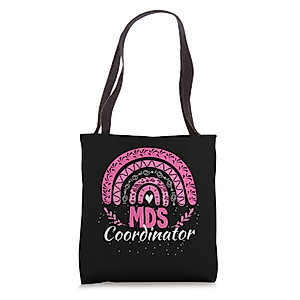 MDS Nurse Coordinator RN Medical Nursing Rainbow Leopard Tote Bag