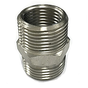 Fuoequl Stainless Steel Garden Hose Adapter Convert to NPT 3/4 npt to 3/4 Garden hose