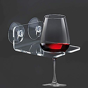 Wine glass holder, portable glass holder for acrylic bathroom and shower room, used for champagne, wine, martini, drink glass holder (2 pcs)