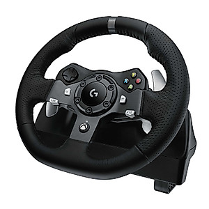 Logitech G920 Racing Wheel and Shifter Bundle for Xbox One and PC (Renewed)