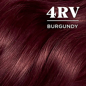 Clairol Nice'n Easy Permanent Hair Dye, 4RV Burgundy Hair Color, Pack of 1