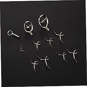 Fly Rod Guides Set, Hard Snake Ring Hook Keeper Fishing Rod Guide Tip Repair Kit Rod Cases & Tubes