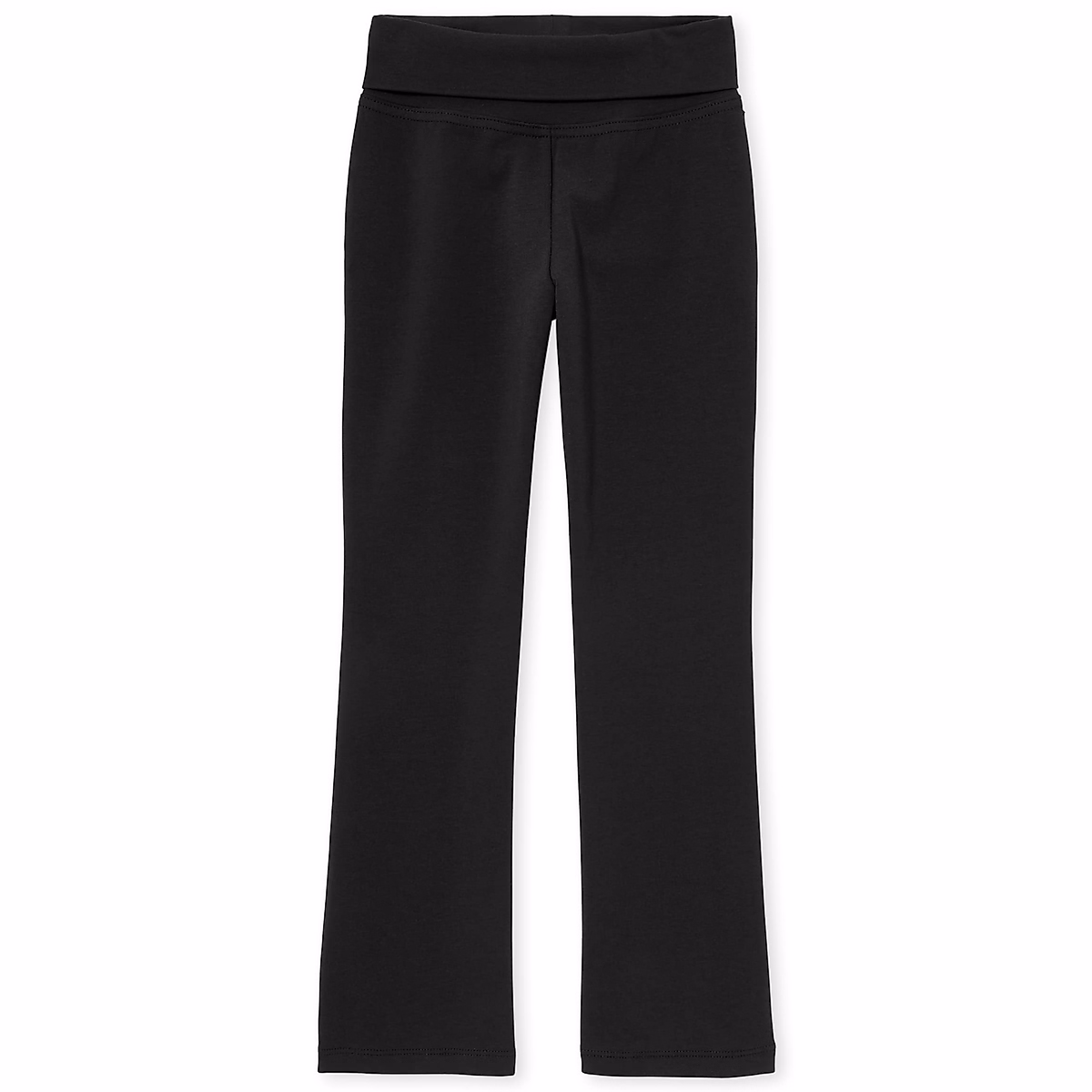 The Children's Place girls Active Foldover Waist Pants, Black Single, Large US