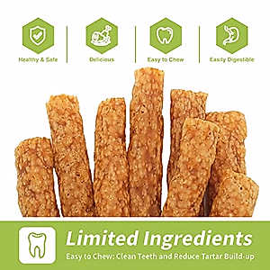 ChewRuffic Chicken Dog Chew Sticks, Puffed Human Grade Dog Treat Sticks, Rawhide Alternative, Easy to Digest 10pcs/Pack