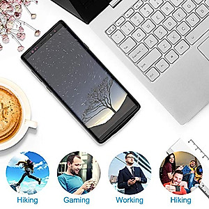 NEWDERY Upgraded Galaxy Note 9 Battery Case Qi Wireless Charging, 5000mAh Rechargeable Extended Charger Case with Raised Bezel and Air Cushion Technology Compatible Samsung Galaxy Note 9 (Black)