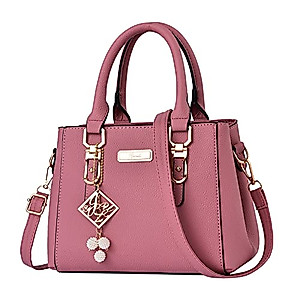 ENVEZ Crossbody Bags for Women Fashion Pure Leather Messenger Bag With Metal Pendant Removable Straps Large Capacity Handbag