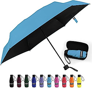 Yoobure Small Mini Umbrella with Case Light Compact Design Perfect for Travel Lightweight Portable Parasol Outdoor Sun&Rain Umbrellas
