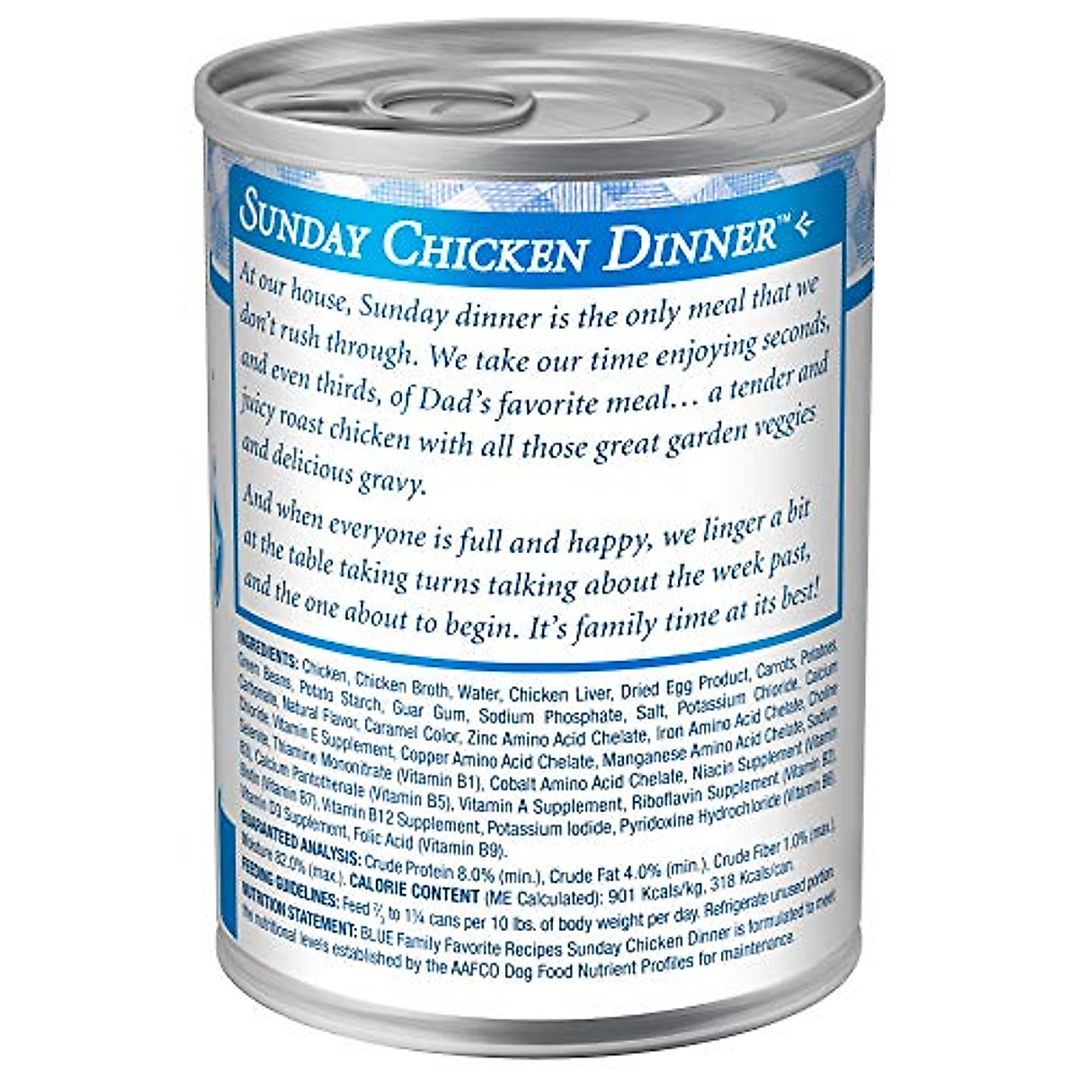 Blue Buffalo Family Favorites Natural Adult Wet Dog Food, Sunday Chicken 12.5-oz can (Pack of 12)