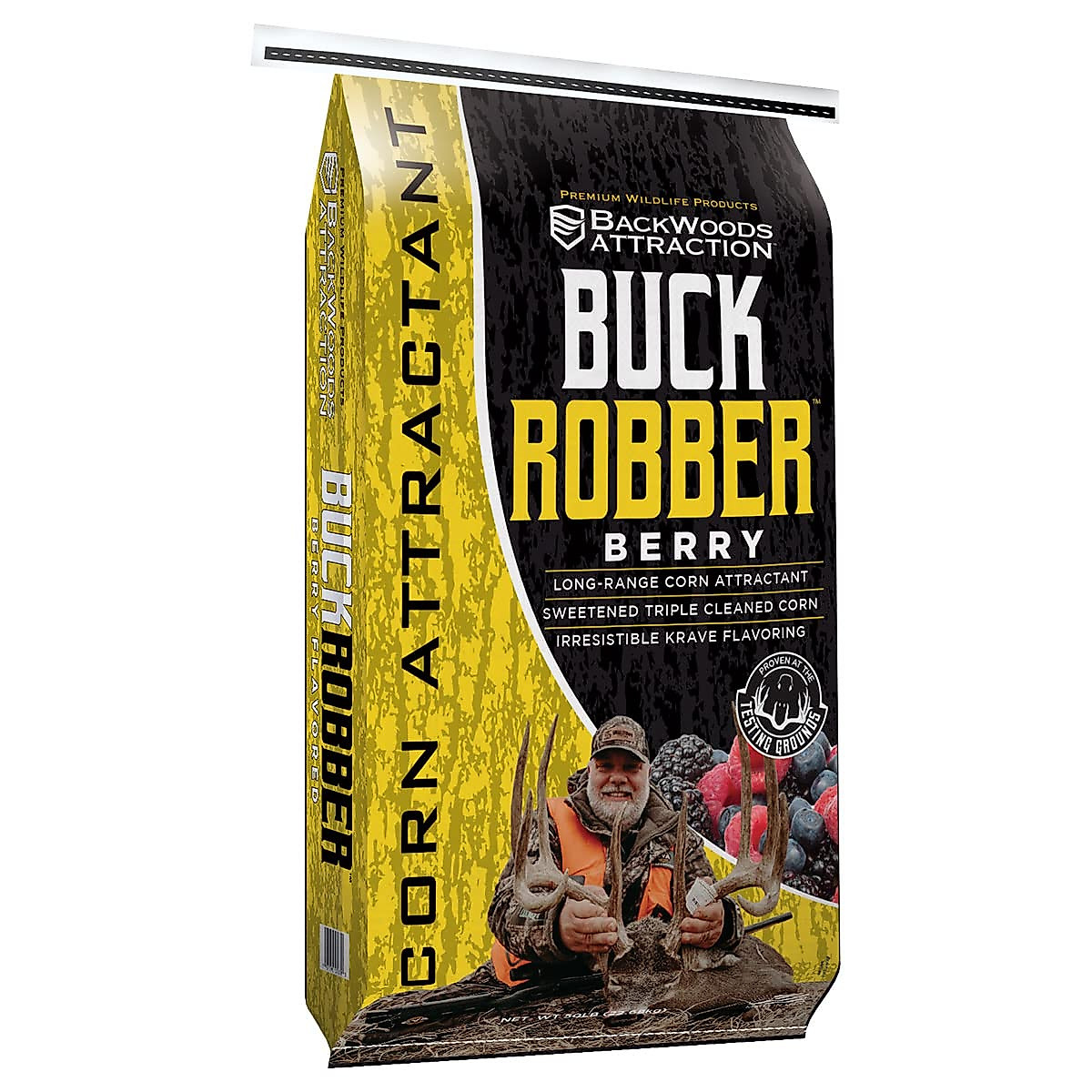 BACKWOODS ATTRACTION BUCKROBBER Berry 50lb. Bag - Corn attractant for Deer