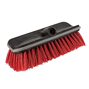 Miloo Hard Bristle Deck Brush and Bi-Level Scrub Brush Extension Pole Attachment (11 Inches) Long Hand Scrub Brush for Deck, House Vinyl Siding, Brick, Concrete, Wood Panels (Pole Not Included)