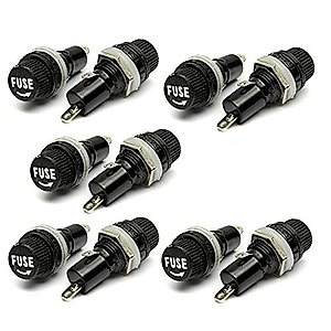 LGEGE 10pcs Electrical Panel Mounted 5 x 20mm Fuse Holder for Radio Auto Stereo