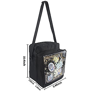 Ita Bag Crossbody Itabags Shoulder Bag Purse Anime Decorable Clear Bag(Black)