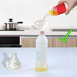 Mini Plastic Funnel for Filling Bottles | 1/2 inch Spout (2 Pack)