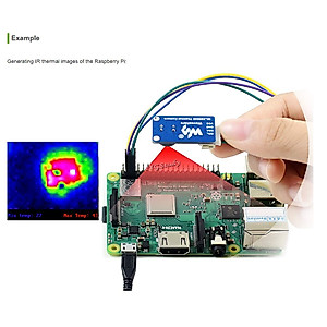 MLX90640 IR Array Thermal Imaging Camera 32×24 Pixels 110° Field of View I2C Interface 3.3V/5V Compatible with Raspberry Pi (ESP32) STM32 @XYGStudy (MLX90640-D110 Thermal Camera)