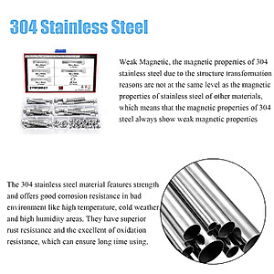 DYWISHKEY 50 Pieces M8 x 30mm/35mm/40mm/45mm/50mm Stainless Steel 304 Hex Socket Head Cap Bolts and Nuts Kit