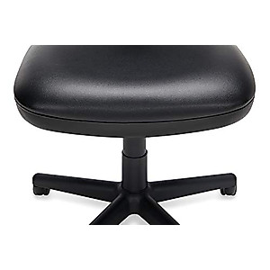 OFM, Black Straton Vinyl Office Chair With Lumbar Support, Adjustable Back & Seat Height, 250lb Max Weight With Wheels for Computer/Desk, Mid Back