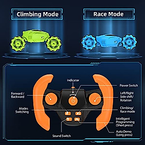 AONGAN Remote Control Car, 360°Drift Stunt Car, Gesture Control RC Car, Toy for Kids Age 6-15(Green)