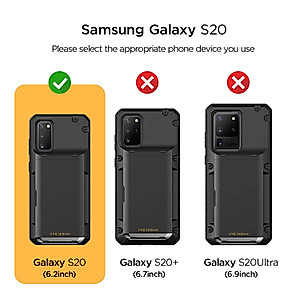 VRS DESIGN Damda Glide Pro Phone Case for Galaxy S20 (not FE), with [4 Cards] [Semi Auto] Premium Sturdy Credit Card Slot Wallet for Samsung Galaxy S20 Case 6.2 inch(2020) Black