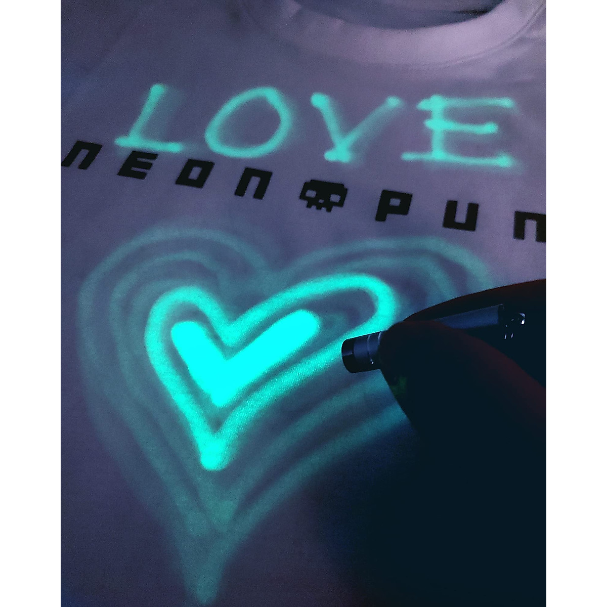 NeonPunk Magical Interactive Glow in The Dark T Shirt with Light Pen - Adult X-Large