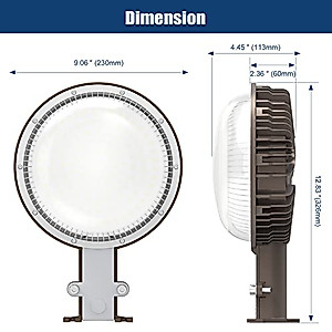 OPENLUX 120w LED Barn Light Dusk to Dawn 14400LM Outdoor Security Light with Photocell, 5000K LED Yard Light Wall Mount, AC 100-277V Input IP65 Waterproof for Farm Barn Garage Yard…